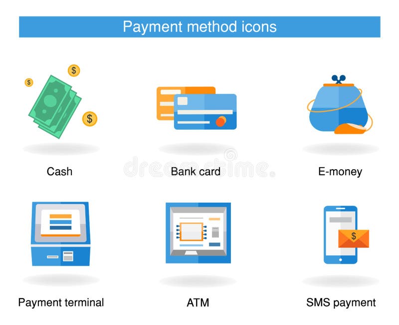 Payment method icons stock vector. Illustration of vector - 88246856