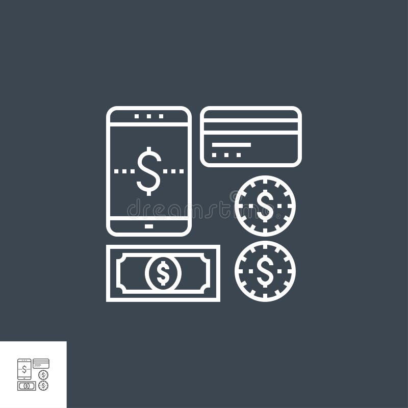 Payment Method Line Icon stock vector. Illustration of coin - 201586399
