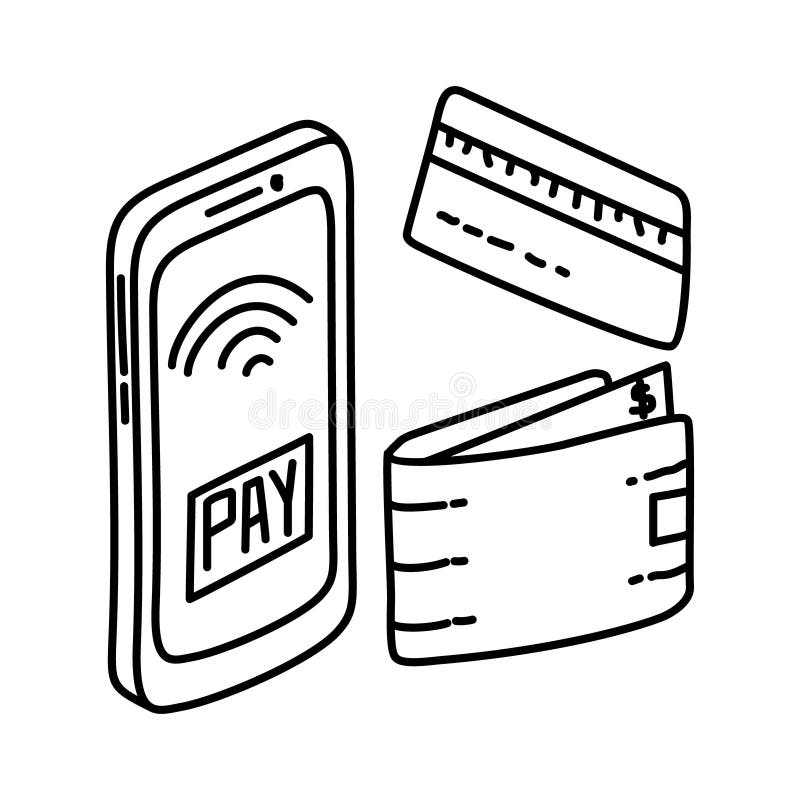 Payment Methods Icon. Doodle Hand Drawn or Outline Icon Style Stock ...