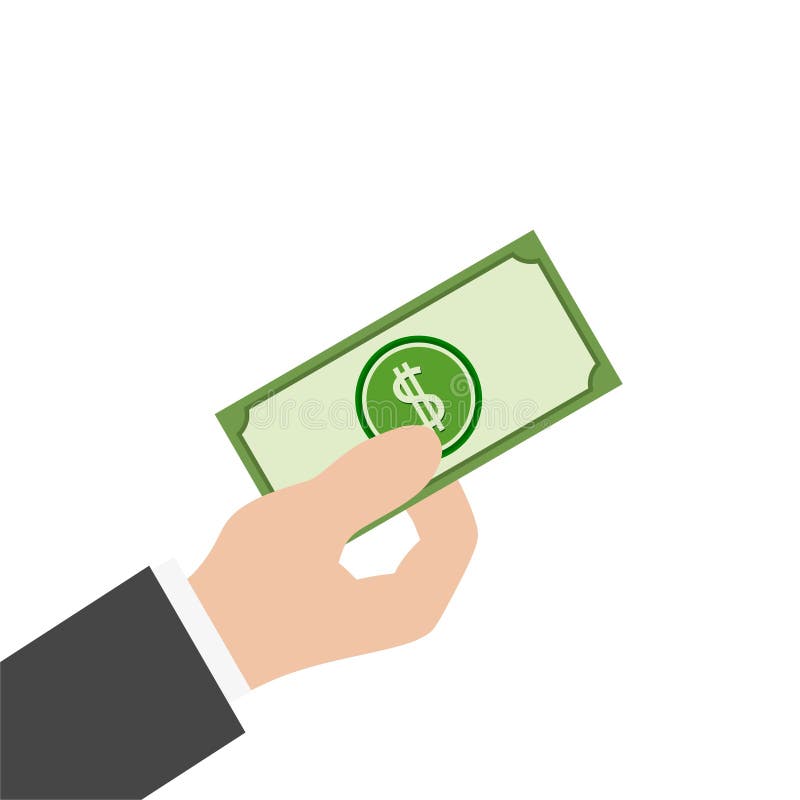 Payment with Money, Buying or Purchase of Goods Flat Icon Stock Vector ...
