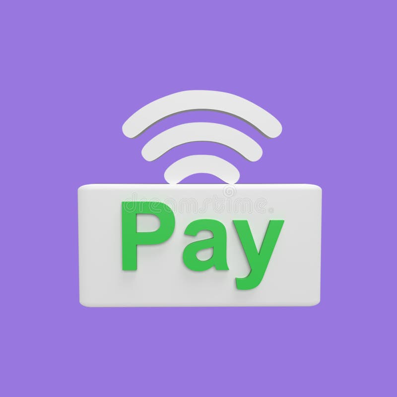 Payment Online 3d Icon Model Cartoon Style Concept. Render Illustration ...