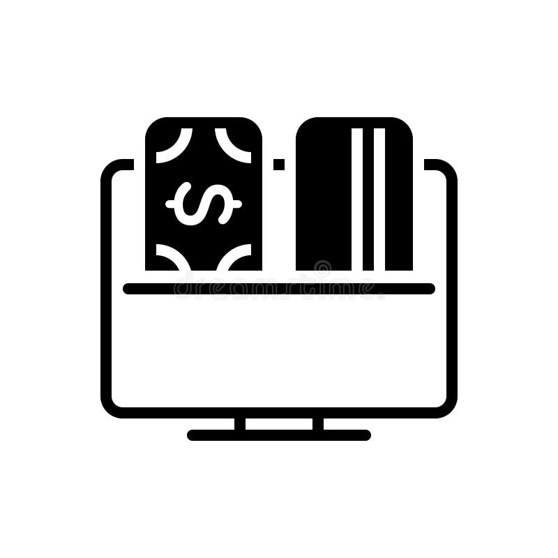 Black Solid Icon for Payment Options, Account and Buying Stock ...
