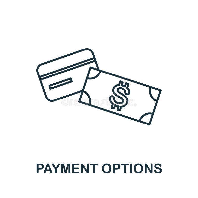 Payment Options Line Icon. Simple Outline Illustration from E-commerce ...