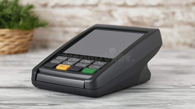 Payment Processing Device on Table Retail Store Electronic Equipment ...