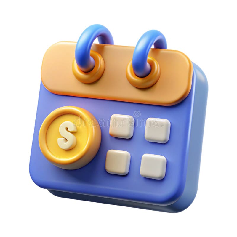 Payment Schedule 3D Icon Finance and Billing Reminder Symbol Stock ...