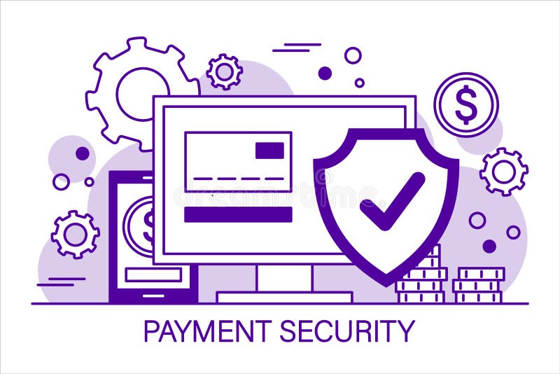 Payment Security Abstract Vector Banner. Money Transaction Stock ...