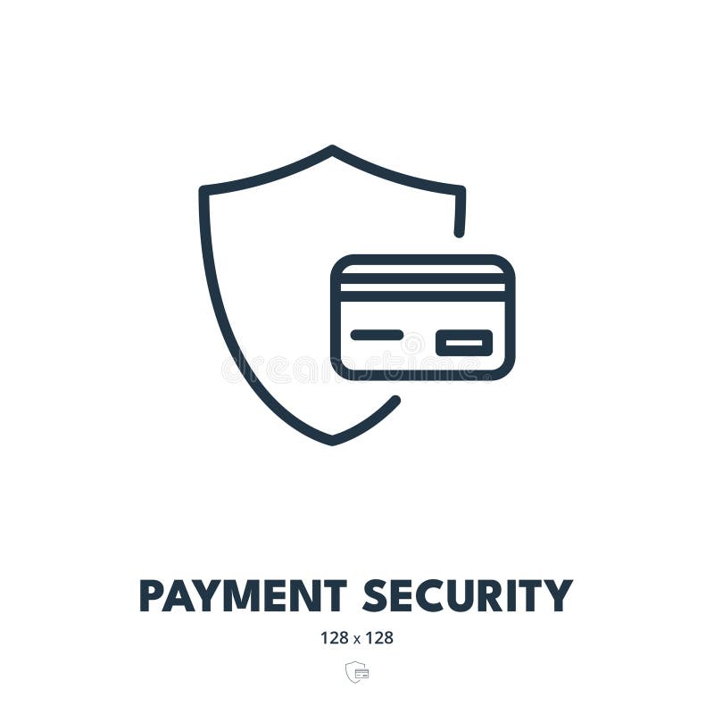 Payment Security Icon. Encryption, Fraud, Transactions. Editable Stroke ...