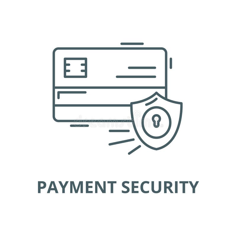 Payment Security Line Icon Concept. Payment Security Vector Linear ...