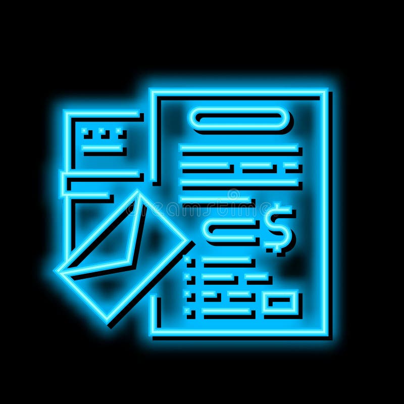 Payment for Service Neon Glow Icon Illustration Stock Vector ...