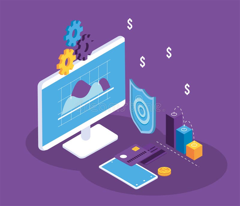 Payment Solution Online Technology Stock Vector - Illustration of ...