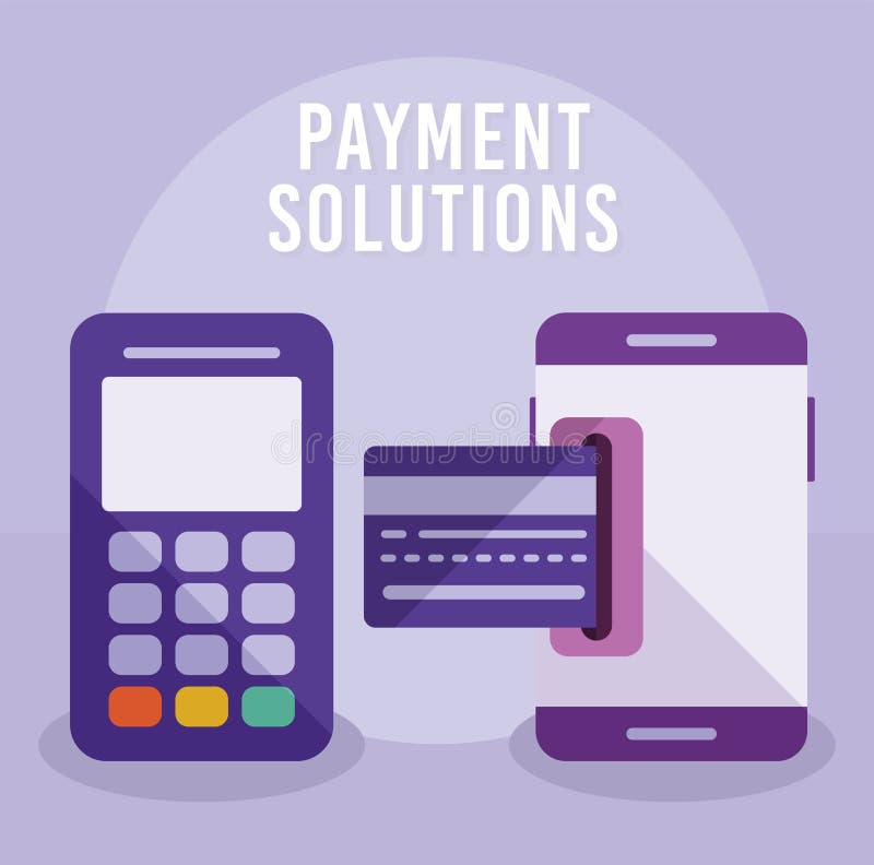 Payment solutions poster stock vector. Illustration of internet - 229016553