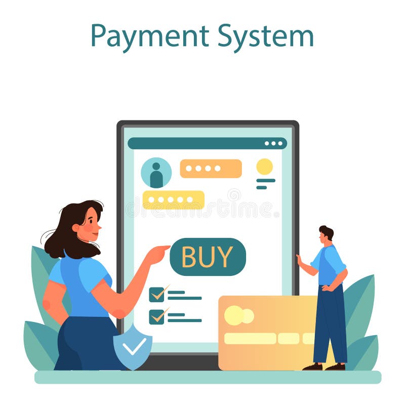 Payment System Online Service or Platform. Website Payment System Stock ...