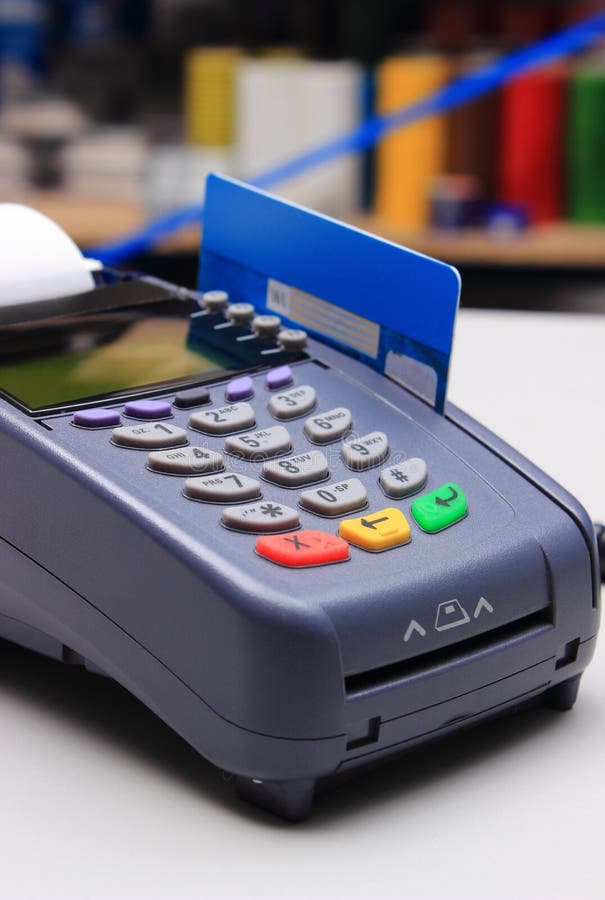 Payment Terminal with Credit Card on Desk in Shop Stock Photo - Image ... Payment Terminal with Credit Card on Desk in Shop Stock Photo - Image ...