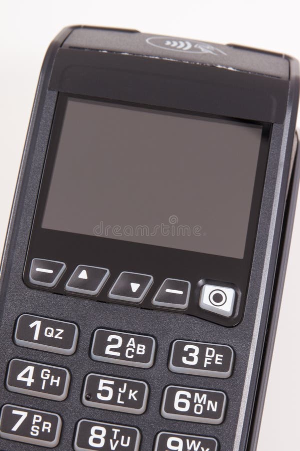 Payment Terminal, Credit Card Reader Using for Cashless Paying Stock ...