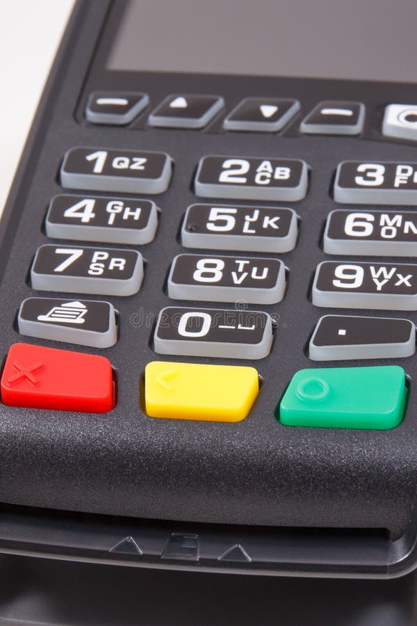 Payment Terminal, Credit Card Reader Using for Cashless Paying Stock ...