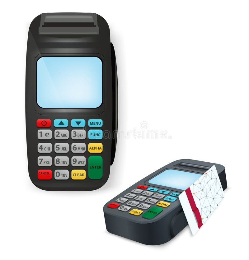 Payment Terminal Isolated. Vector Illustration Stock Vector ...