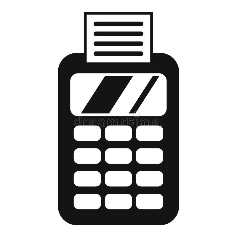 Payment Terminal Printing a Receipt Icon Stock Vector - Illustration of ...