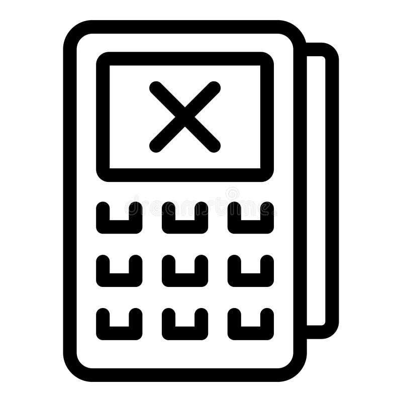 Payment Terminal Showing Error Message Digital Payment Icon Stock ...