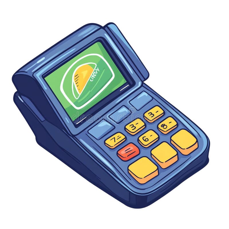 Payment Terminal Showing Transaction Processing a Digital Display with ...