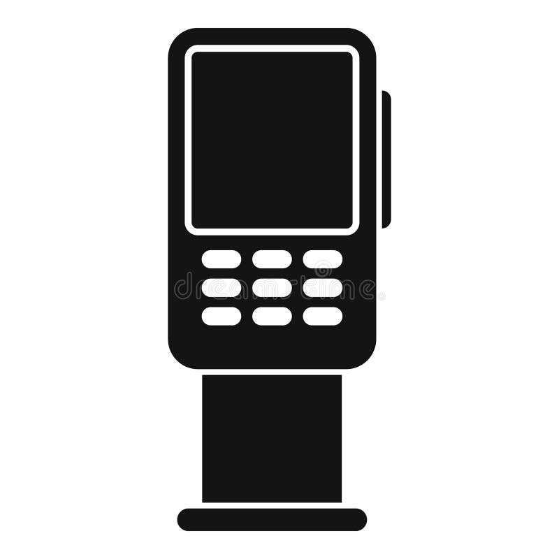Payment Terminal Standing on Base Accepting Contactless Payment Stock ...