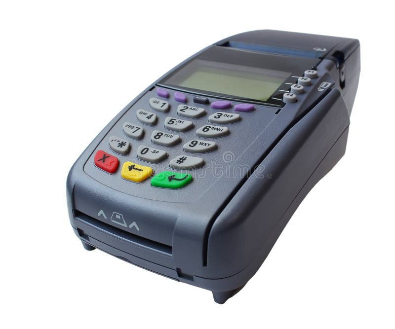 Wireless POS-terminal stock image. Image of purchase - 12302625