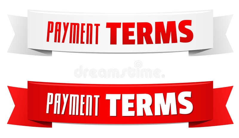 Payment Terms Ribbon Isolated on White Background. Vector Illustration ...