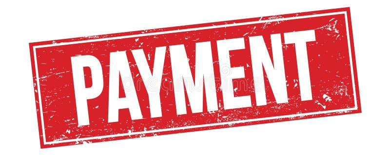 PAYMENT Text on Red Grungy Rectangle Stamp Stock Illustration ...