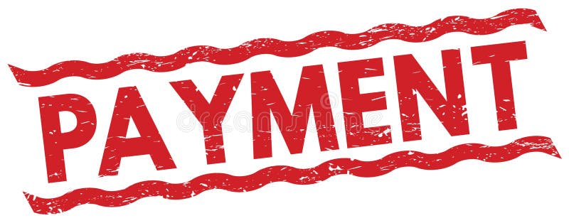 PAYMENT Text on Red Lines Stamp Sign Stock Illustration - Illustration ...