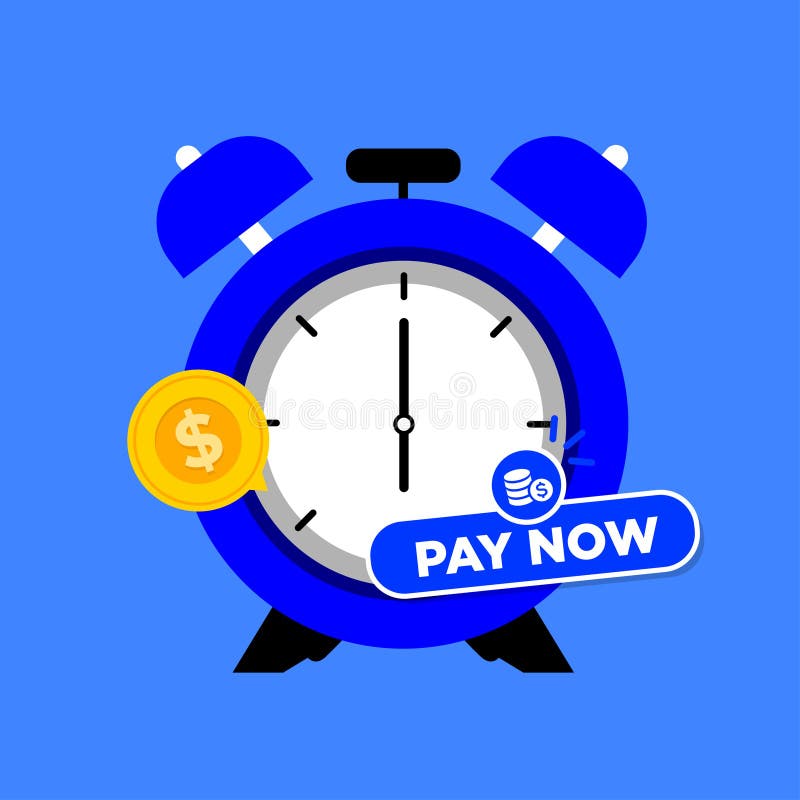 Payment Time in Clock. Subscription Payment. daily Payment Time Stock ...