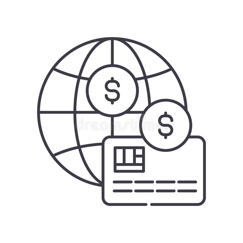 Transaction Fee Icon, Black Vector Sign with Editable Strokes, Concept ...