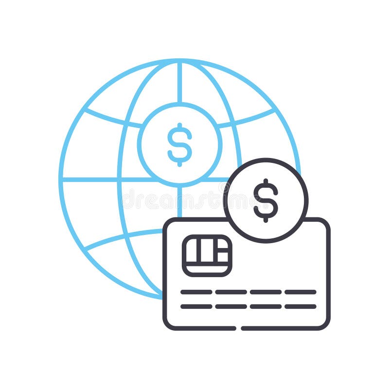 Payment Transaction Line Icon, Outline Symbol, Vector Illustration ...