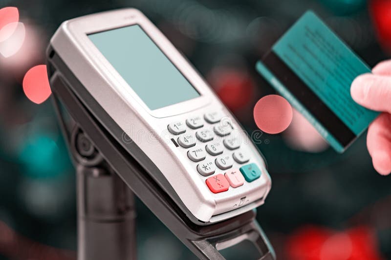 Payment Using a Plastic Card, in a Payment Terminal. Electronic Money ...