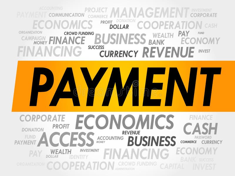 PAYMENT word cloud stock illustration. Illustration of mortgage - 200157499