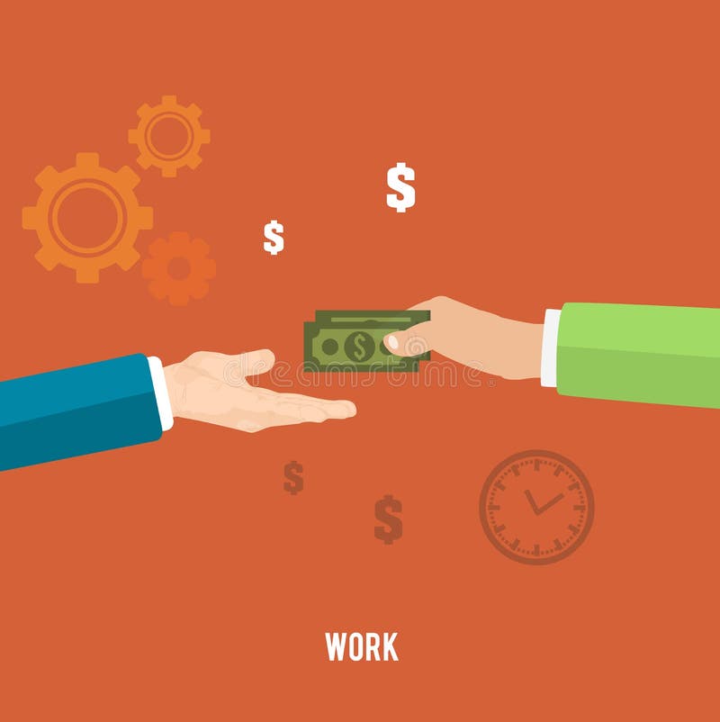Payment for work stock vector. Illustration of credit - 41552892