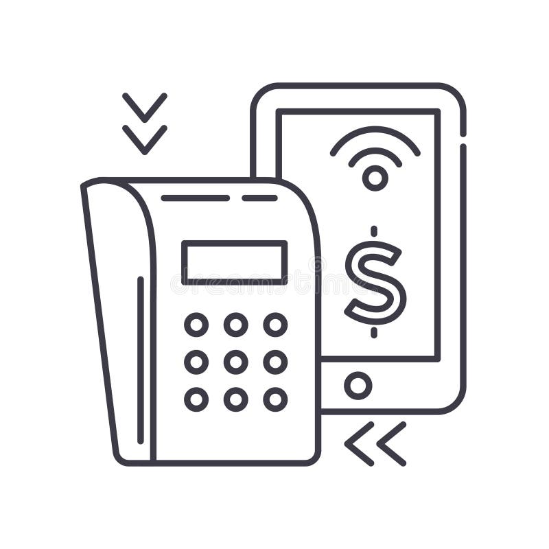 Payments Line Icon Outline Symbol Vector Illustration Concept Sign
