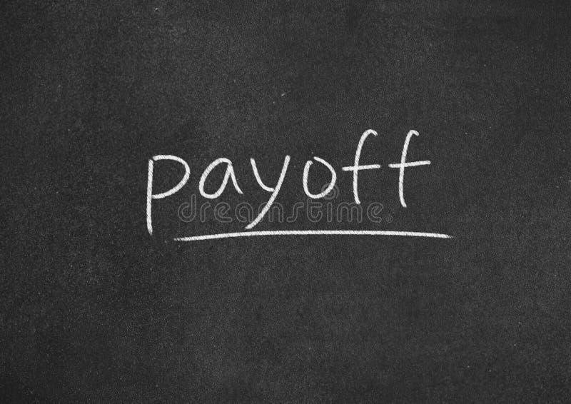 Payoff stock image. Image of chalkboard, concept, chalk - 165978805