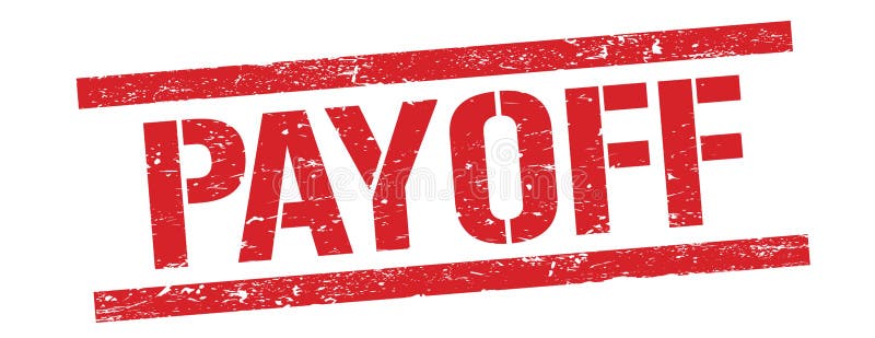 PAYOFF Text on Red Vintage Lines Stamp Stock Illustration ...
