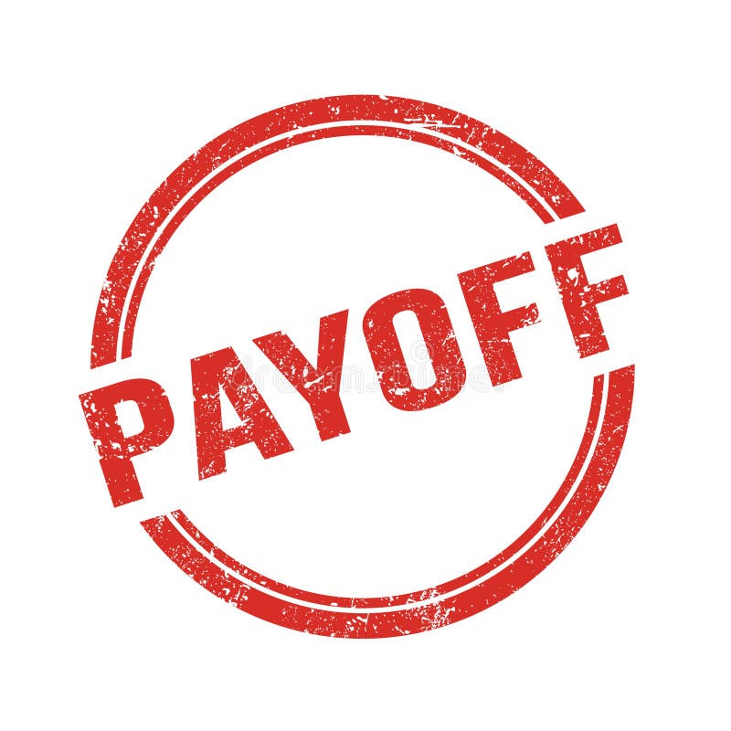 PAYOFF Text Written on Red Grungy Round Stamp Stock Illustration ...