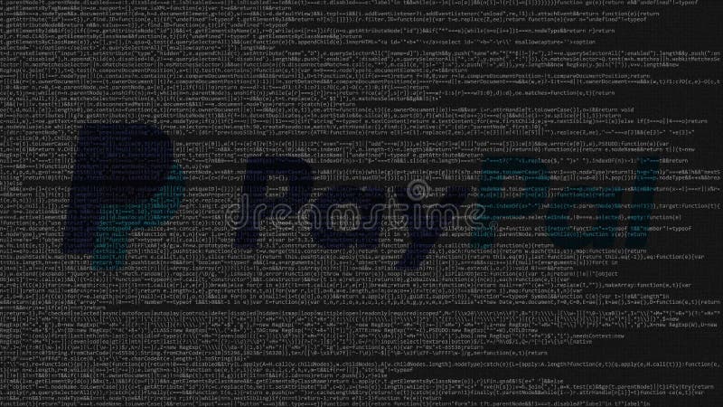 PayPal Logo Made of Source Code on Computer Screen. Editorial Loopable Animation Stock Footage ...