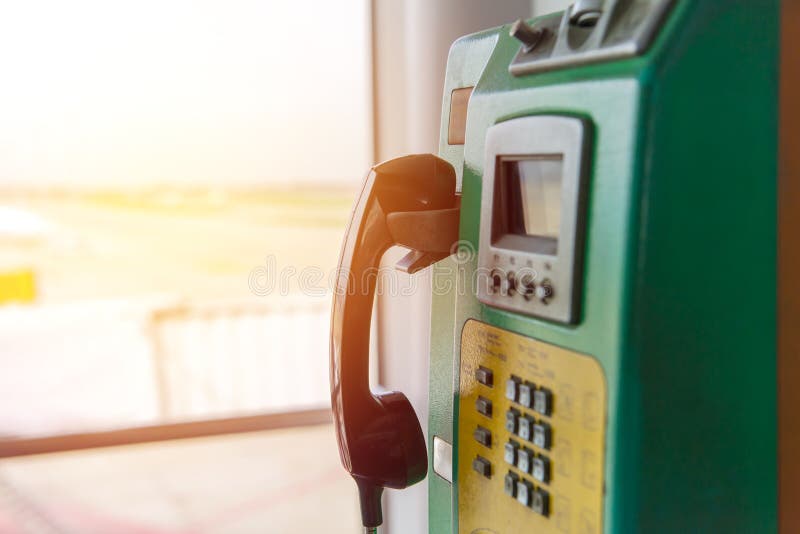 Payphone or Public Telephone Coin and Card in Thailand Stock Image ...