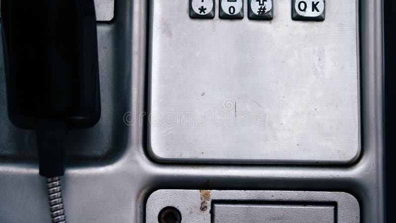 Payphone Telephone Booth Dial Digits in Britain Stock Video - Video of ...