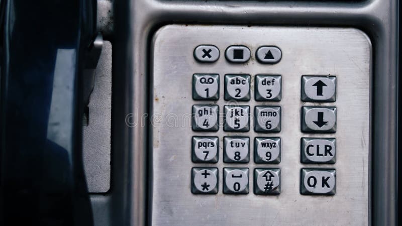Payphone Telephone Booth Dial Digits in Britain Stock Footage - Video ...