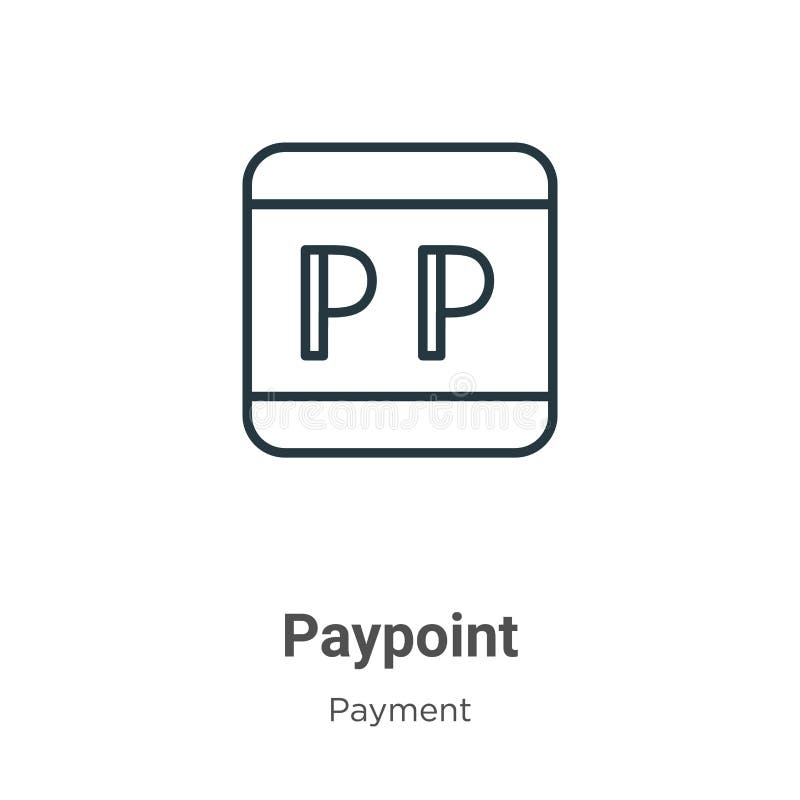 Paypoint Vector Icon on White Background. Flat Vector Paypoint Icon ...