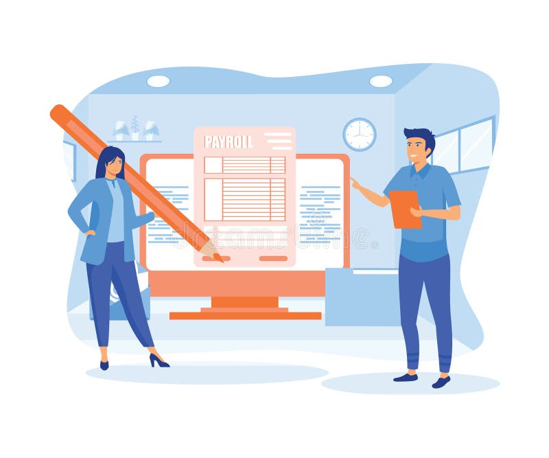 Payroll Administrative Vector, Suitable for Web Landing Page, Ui ...