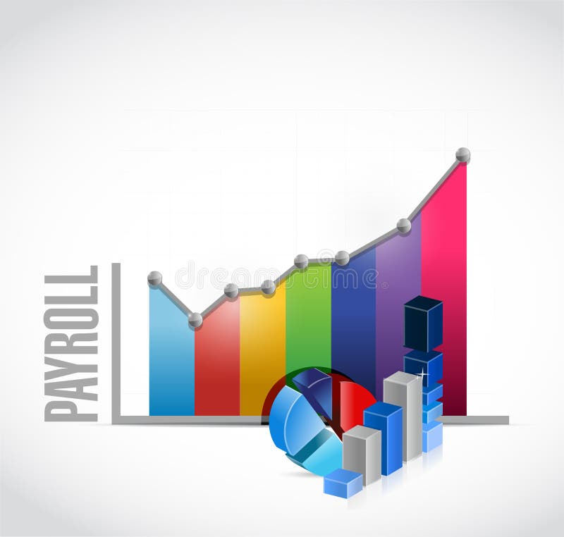Payroll Business Graph Sign Concept Stock Illustration - Illustration ...
