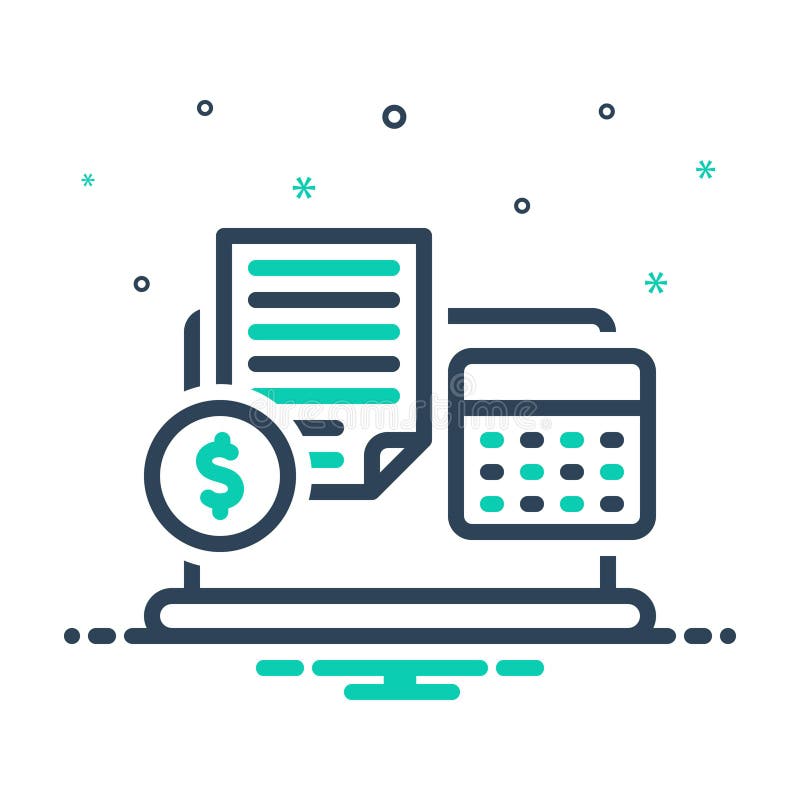 Mix Icon for Payroll, Amount and Invoice Stock Illustration ...