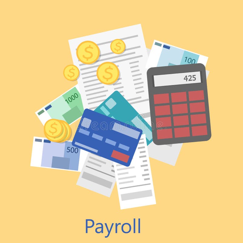Payroll Icon Isometric. Vector Illustration Stock Vector - Illustration ...