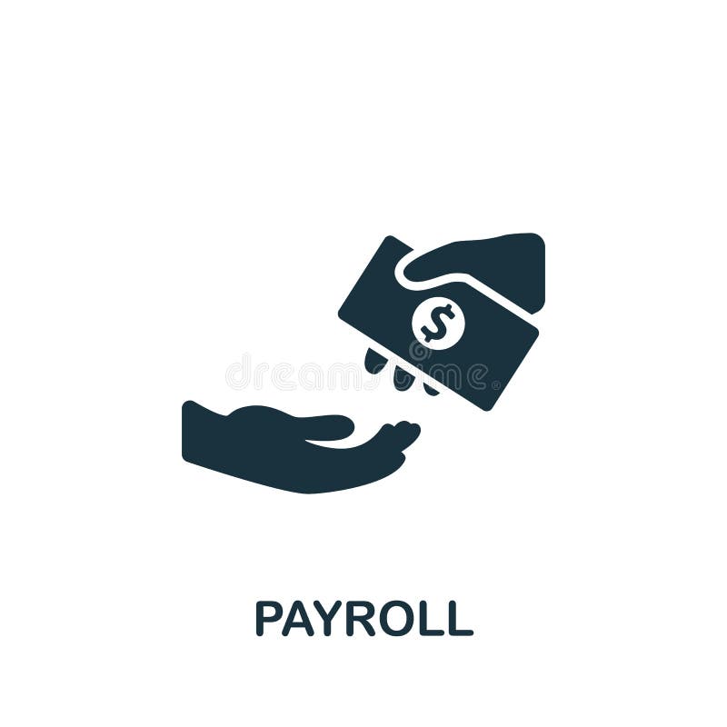 Payroll Icon. Monochrome Simple Accounting Icon for Templates, Web ...