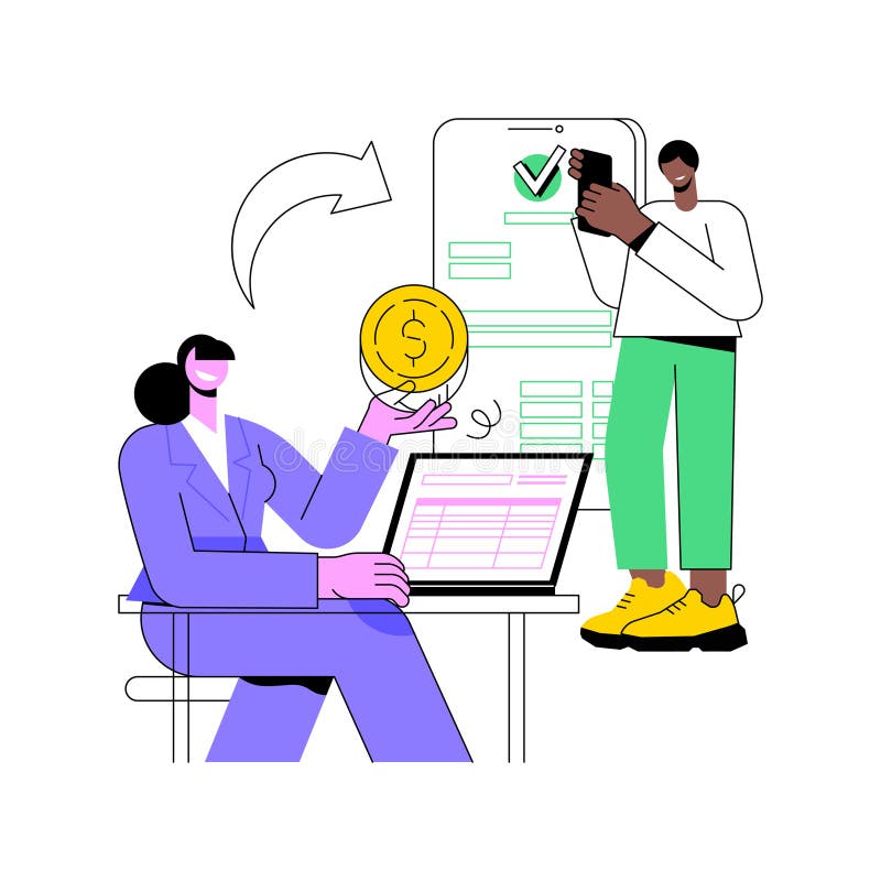 Payroll Processing Isolated Cartoon Vector Illustrations. Stock Vector ...