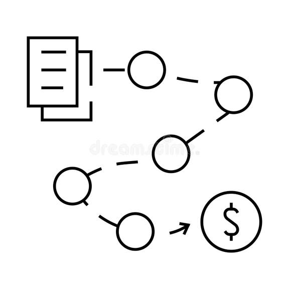 Payroll Processing Line Icon Vector Illustration Stock Vector ...